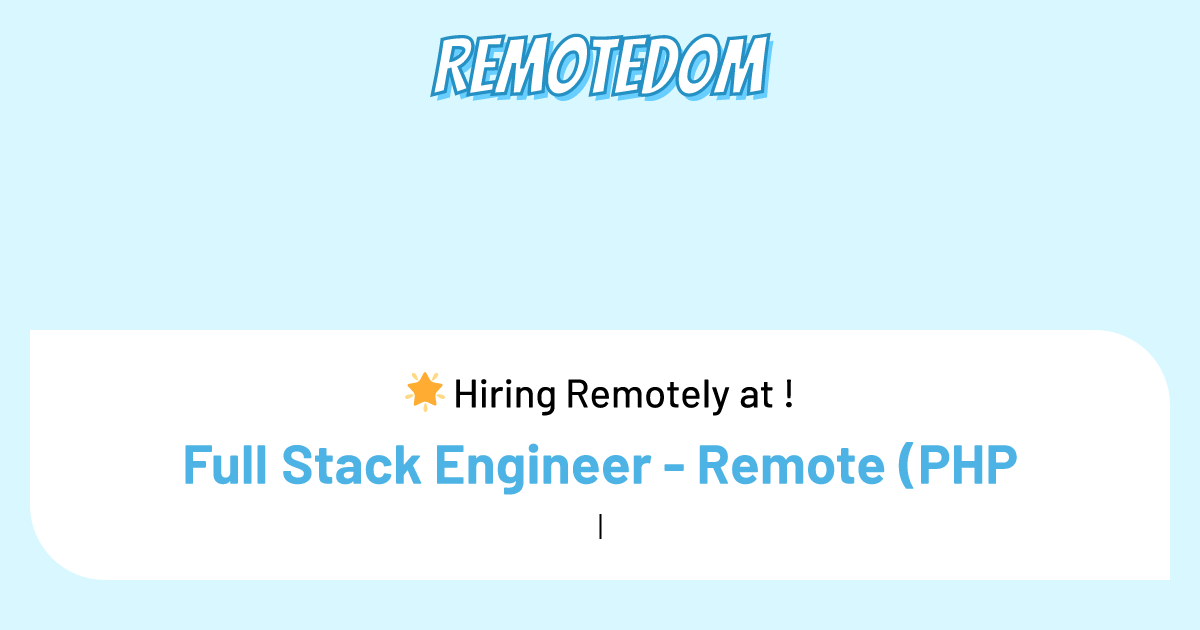 Remote Full Stack Engineer - Remote (PHP) at Gravity Payments Remote Full Stack Engineer - Remote (PHP) at Gravity Payments